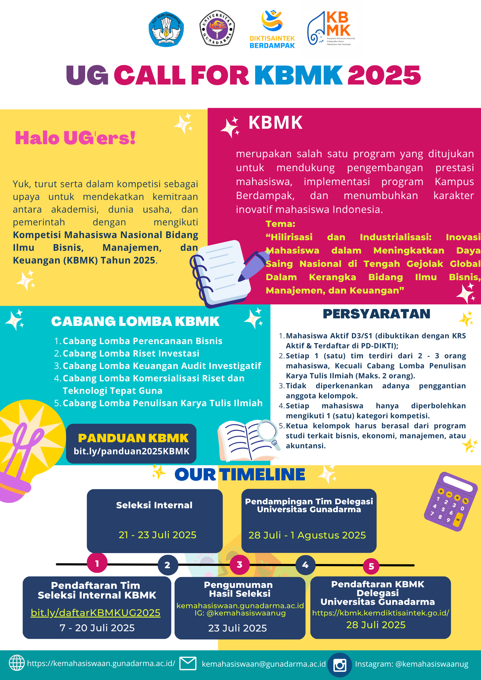 PENDAFTARAN CALON PESERTA KOMPETISI MAHASISWA NASIONAL BIDANG ILMU ...