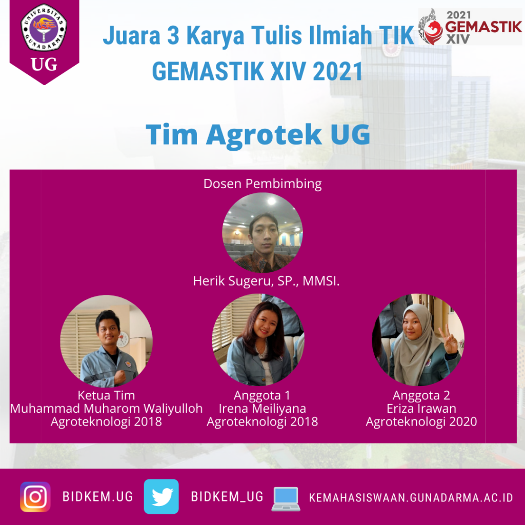 Tim Mahasiswa Universitas Gunadarma Berhasil Meraih Juara di GEMASTIK ...